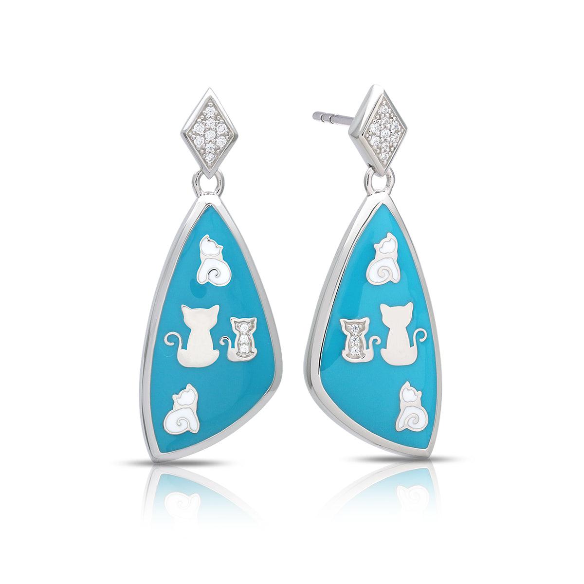 Cats Earrings – Diamond Designs