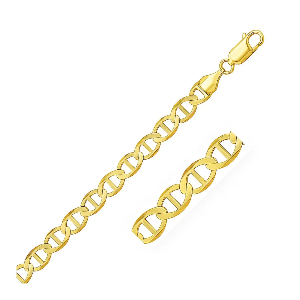 14k Yellow Gold Mariner Link Bracelet (6.30 mm) – Diamond Designs